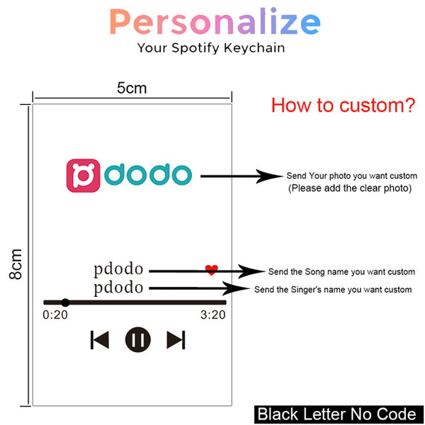Custom Acrylic Spotify Keychain Personalized Spotify Code Keychain – Pdodo